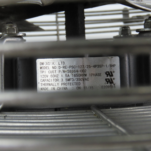 TPI D-RE-PSC-127/25-4P3SP 18" 3 Speed Cooling Fan 120V Non Oscillating ...