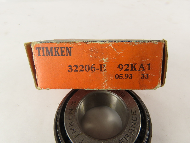 Timken 32206-B Tapered Roller Bearing Cone Bore 1.1811" Cup OD 2.4409 ...