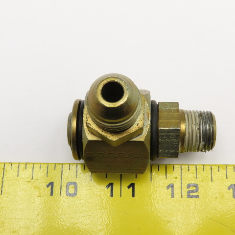 3/8" NPT x 1/2" JIC Male Hydraulic Rotary Swivel 90° Elbow | Bullseye ...