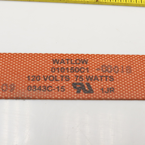 Watlow 010150C1 Silicone Rubber Strip Band Heater 120V 75W 15 ...