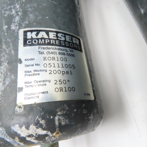 Kaeser KFS100 1" NPT 3 Stage Compressed Air Particulate Filter Assembly ...