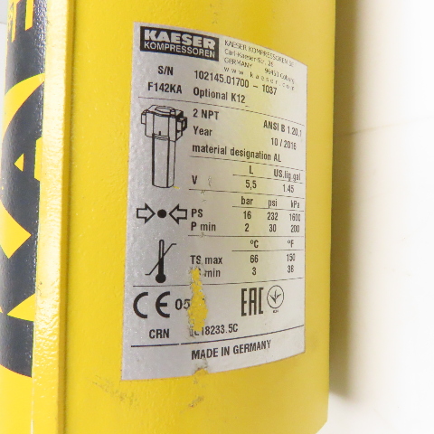 Kaeser F142KE 2" NPT 3 Stage Coalescing Particulate Filter Assembly ...