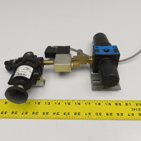 Dematic 04300-90133 1/2" NPT 2 Stage Air Pressure Regulator Filter W ...