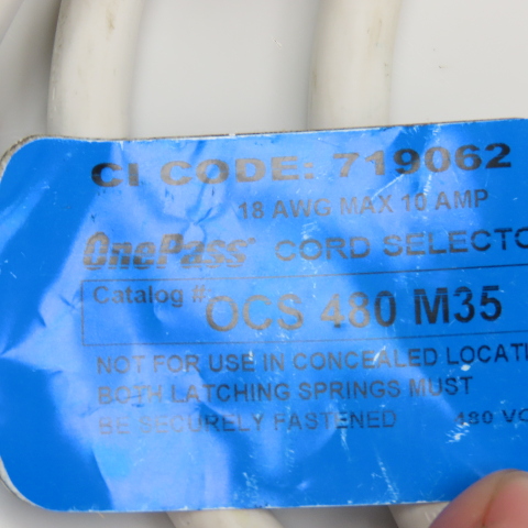 Reloc OCS480M35 OnePass High Bay Lighting Wiring Pigtail 18AWG 10A 480V ...