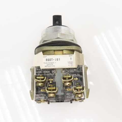 Allen Bradley 800T-J91 3 Position Spring Return Selector Switch 600V ...