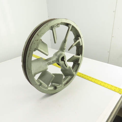 ACC 99 18-3/4" OD Cast Iron 2-Sheave 5V Air Compressor Flywheel 1-1/4 ...