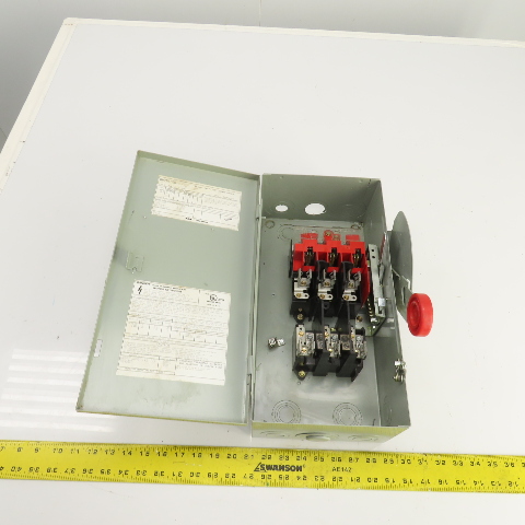 Eaton DH361FGK 30A Fusible Disconnect Switch 600V AC 3-Pole | Bullseye ...