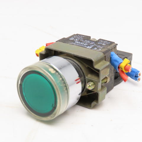 Telemecanique ZB2-BE101 Z-BW06 Green Illuminated Push Button Switch 400V | Bullseye Industrial Sales
