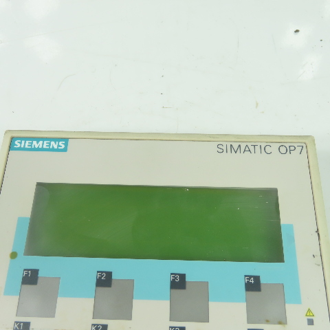 Siemens 6AV3 607-1JC20-0AX1 Simatic OP7 Display Operator Panel System ...