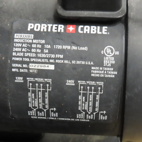 Porter Cable 14" Vertical Metal Cutting Band Saw Tilt Table 120V 1Ph ...