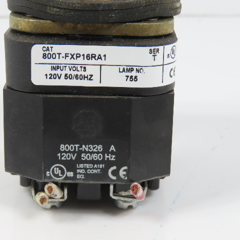 Allen Bradley 800T-FXP16RA1 Push/Pull Illuminated Emergency Stop Button 120V | Bullseye ...