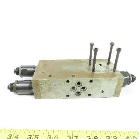 NR 25 17131 Hydraulic Manifold Block W/Cartridge Valves 6-5/16"x 3-1/8 ...