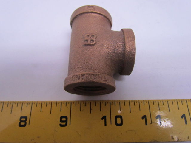 SA Siam Fittings 1/2" NPT Female Tee Pipe Fitting Cast Bronze ...