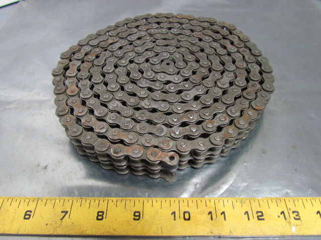 Diamond 40-2 No 40 Double Strand Riveted Roller Chain 1/2 Pitch 9' 3 ...