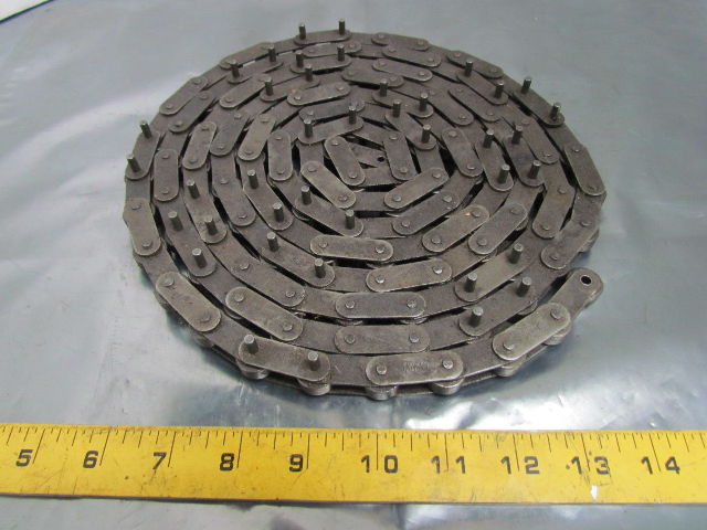 C2040 Double Pitch Conveyor Roller Chain w/Attachments 10 Ft 1" Pitch | Bullseye Industrial Sales