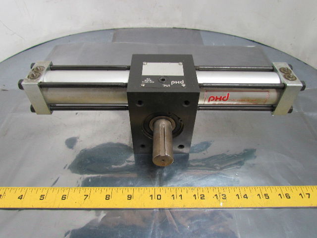 PHD R21A 3180-P-D Pneumatic Rotary Actuator 1-3/8" Bore Double Shaft ...