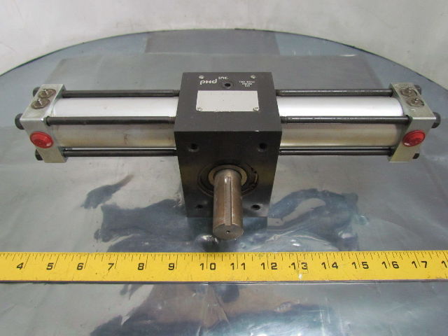 PHD R21A 3180-P-D Pneumatic Rotary Actuator 1-3/8" Bore Double Shaft ...
