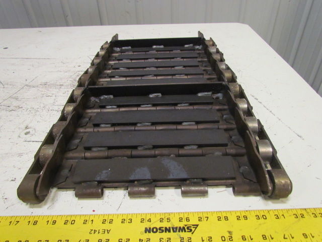 MAYFRAN 235030 12" Winged Conveyor Belt Chain 25"L w/Rollers Modified ...