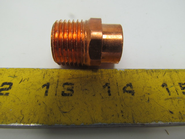 Nibco CP-604 1/2" CxM Copper x Male Threaded Adapter Fitting 1/2" Lot ...