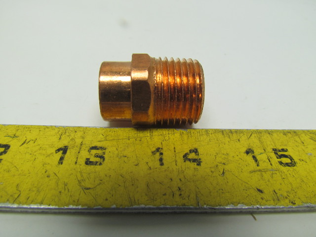 Nibco CP-604 1/2" CxM Copper x Male Threaded Adapter Fitting 1/2" Lot ...