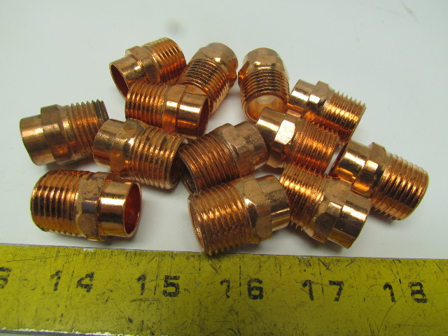 Nibco CP-604 1/2" CxM Copper x Male Threaded Adapter Fitting 1/2" Lot ...