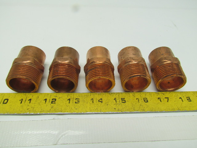 Nibco CxMNPT 1"x1" Threaded Male Adapter Wrot Copper Fitting C604 Lot ...