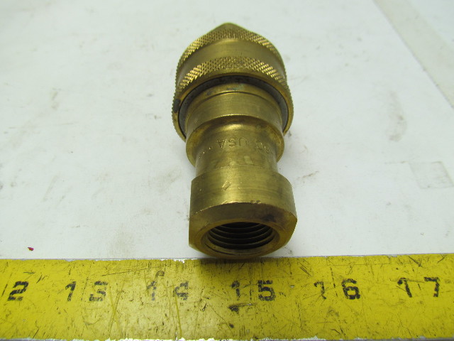 Parker BH4-60 1/2"NPT Quick Coupling Hydraulic Coupler Brass W/BH4-61 ...