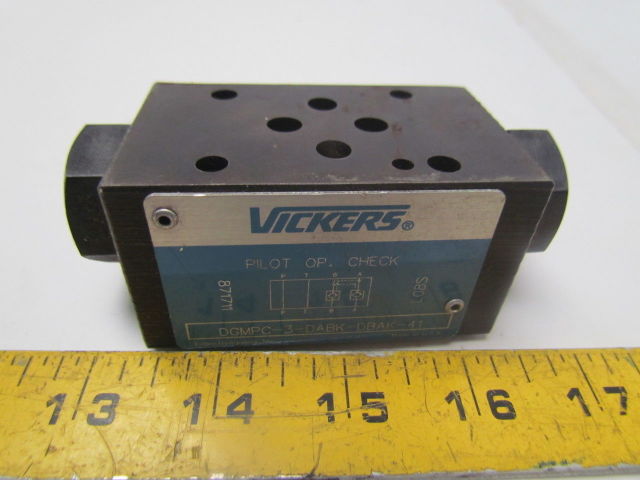 Vickers DGMPC-3-DABK-DBAK-41 Pilot Operated Check Valve Sz D03 NFPA ...