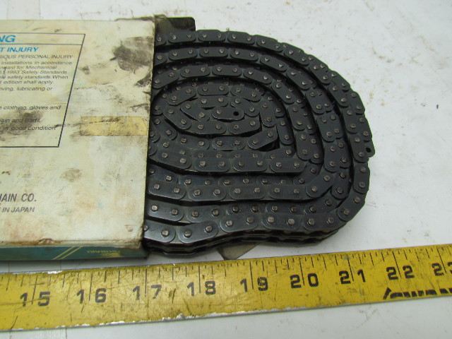 Tsubaki RF06B-2 8.5Ft Length riveted double strand roller chain 0.375 ...