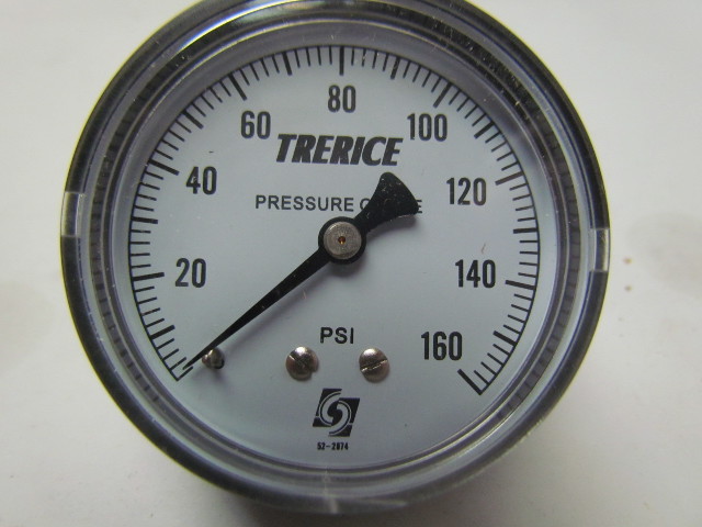 Trerice 800B2502BA120 2-1/2" 0-160PSI 1/4" NPT back mnt pressure gauge ...