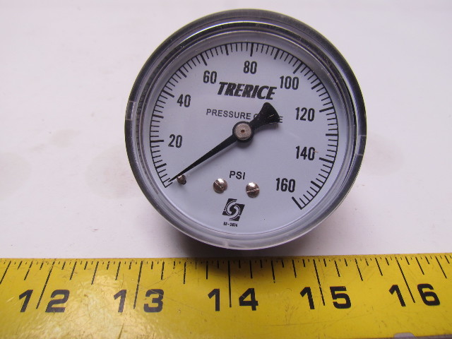 Trerice 800B2502BA120 2-1/2" 0-160PSI 1/4" NPT back mnt pressure gauge ...