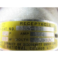 Pyle National 323-HR 3 Pole 100A 600V Receptacle Electric Connector ...