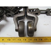 X458 Chain 90" Long Sec of Chain W/6 4" Trolleys with 4" Drop Overhead ...