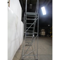 Uline 10 Step Rolling Ladder Safety Warehouse 450lb capacity 100 ...
