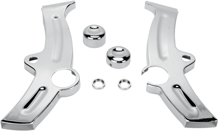 Kuryakyn 00-07 Chrome Boomerang Frame Covers Harley Softail FLSTC FXSTS ...