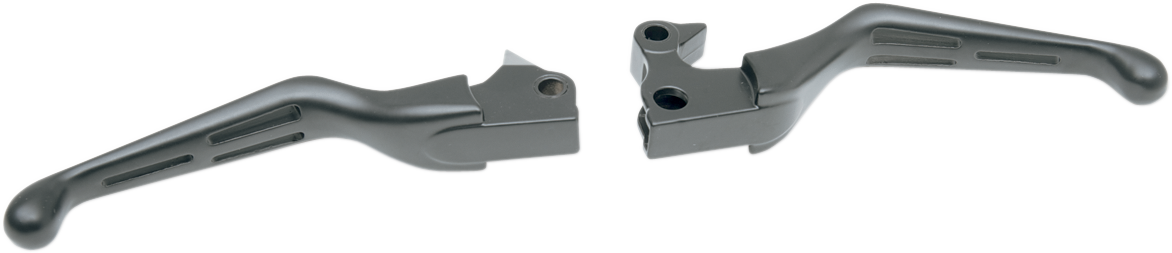 Drag Specialties Black Slotted Handlebar Lever Set 04-13 Harley ...