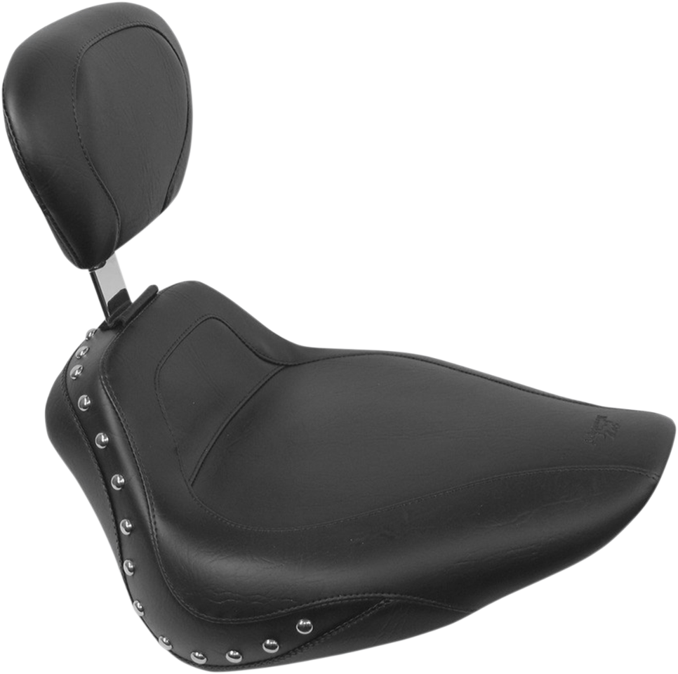 Mustang Sport Motorcycle Solo Seat & Backrest 2000-2015 Harley Softail ...