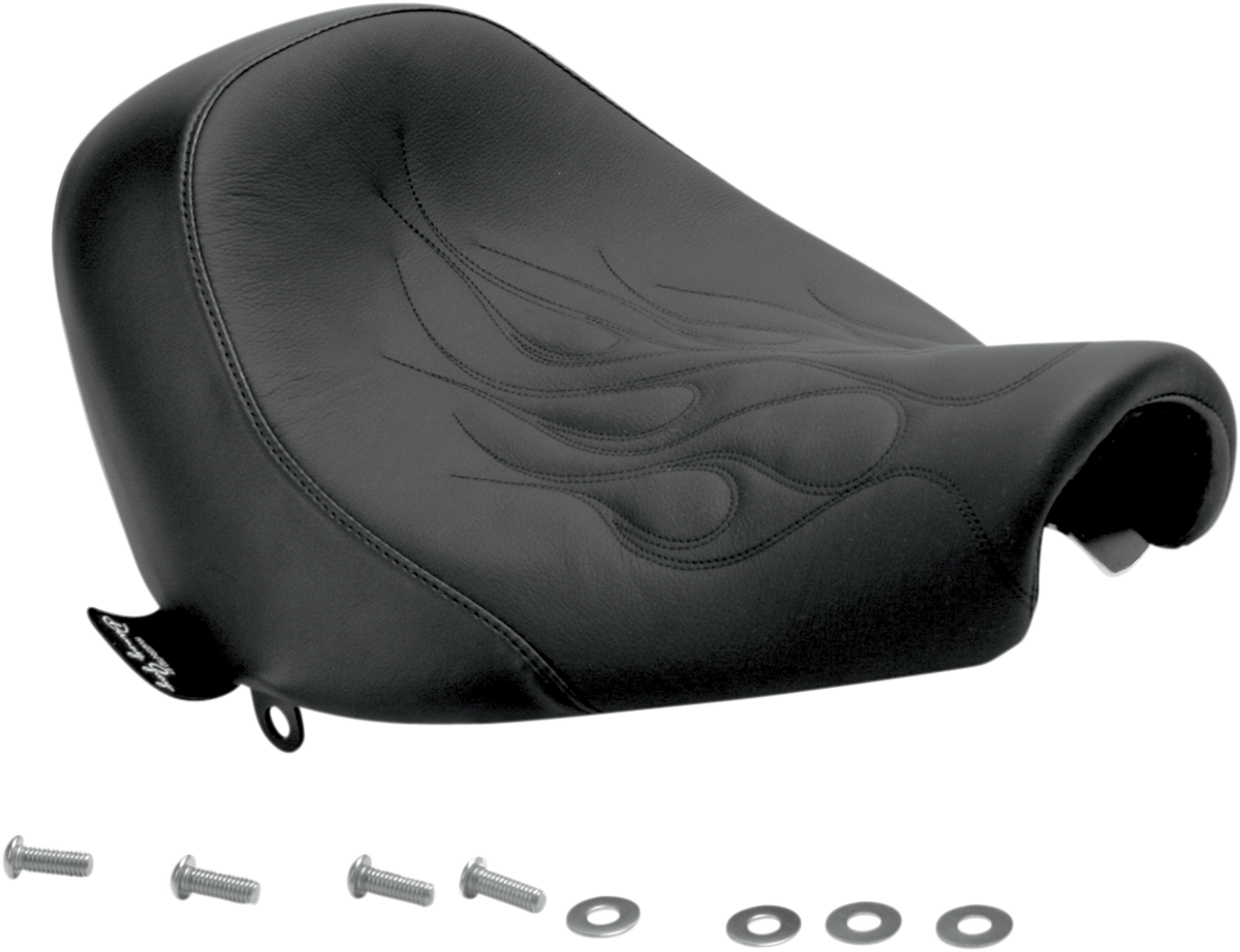 Danny Gray Weekday Flame Solo Seat fits 2008-2011 Harley Softail Rocker ...