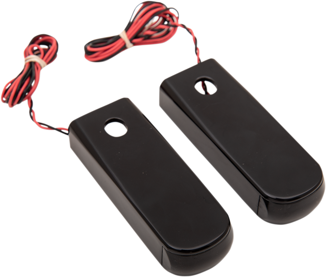 Alloy Art Black Smoke Lens LED Rear Fender Strut Lights 18-20 Harley ...