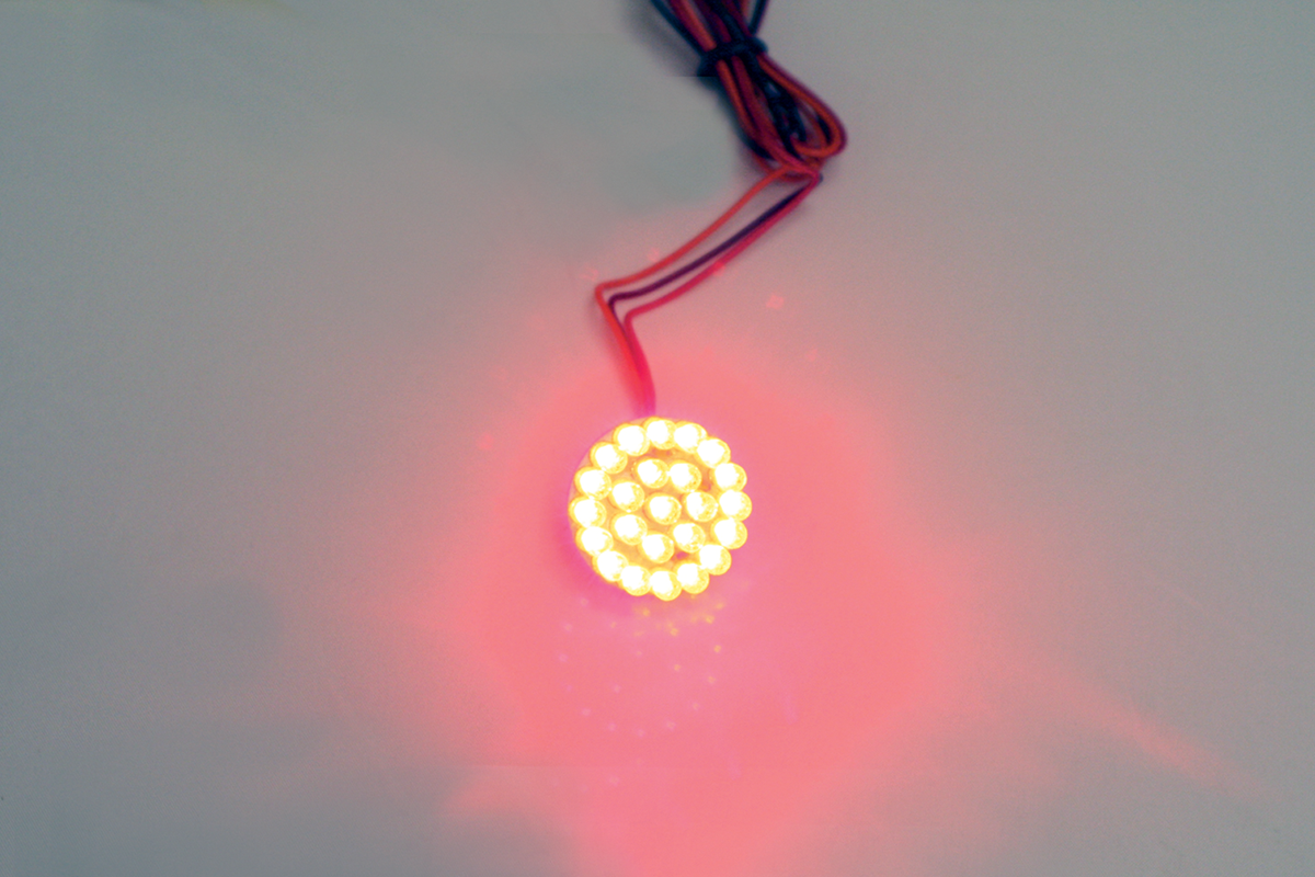 Custom Dynamics 1.25" Red LED Motorcycle Marker Light Cluster Bulb fits ...