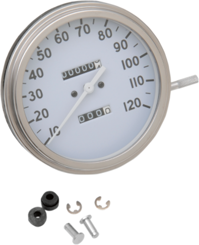 Drag Specialties 5" White Speedometer fits 1984-90 Harley Davidson ...