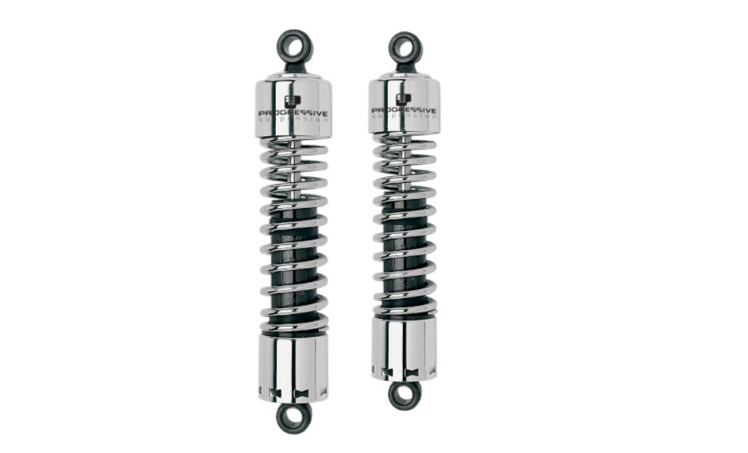 Progressive 412 Chrome Standard 11.5" Rear Shocks 77-05 Harley Touring ...