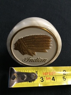 Vintage Repo Indian Motorcycle White Marbleized Hand Shift Knob Chief ...