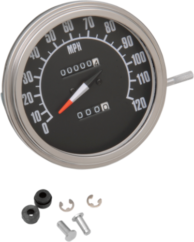 Drag Specialties 5" Black Speedometer Speedo 84-90 Harley Davidson ...