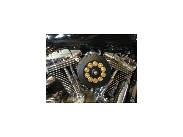 CUSTOM AIR CLEANER COVER POWDER COAT BLACK & BRASS .50 CALIBER BULLETS ...