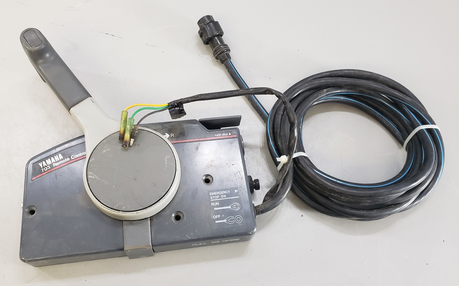 Yamaha 703 Side Mount Remote Control Box W/ Harness FOR PARTS/REPAIR ...