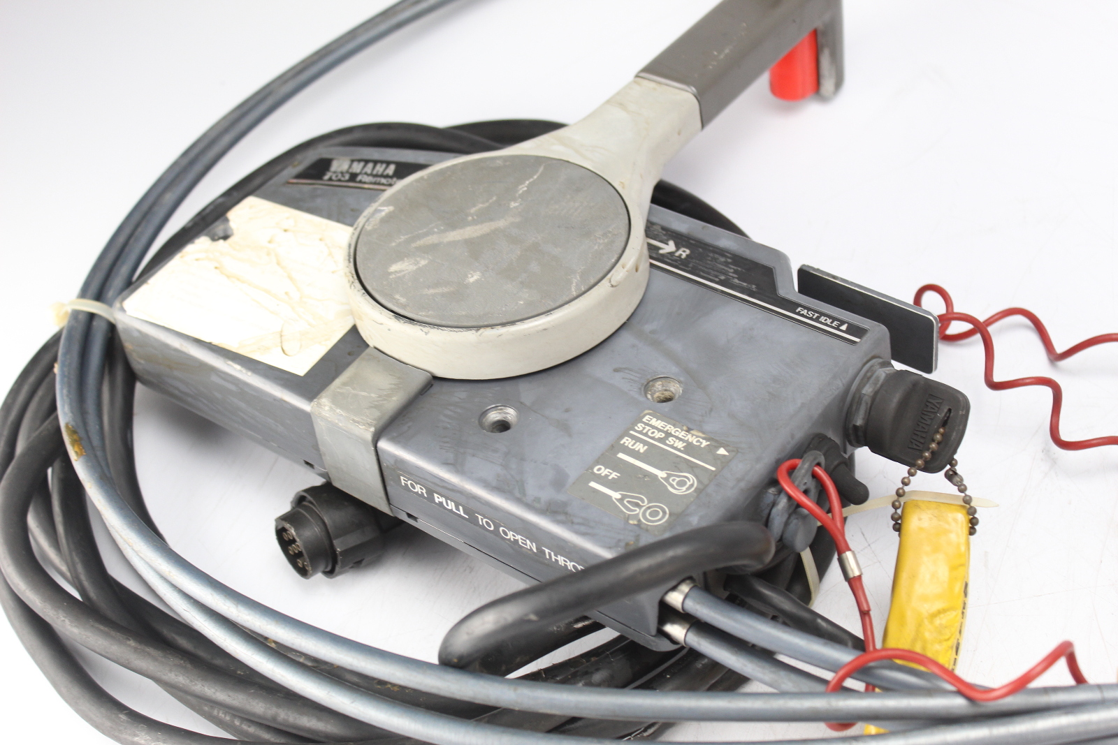 Yamaha 703 Remote Control Box Side Mount Box W/ Harness Cables & Key ...
