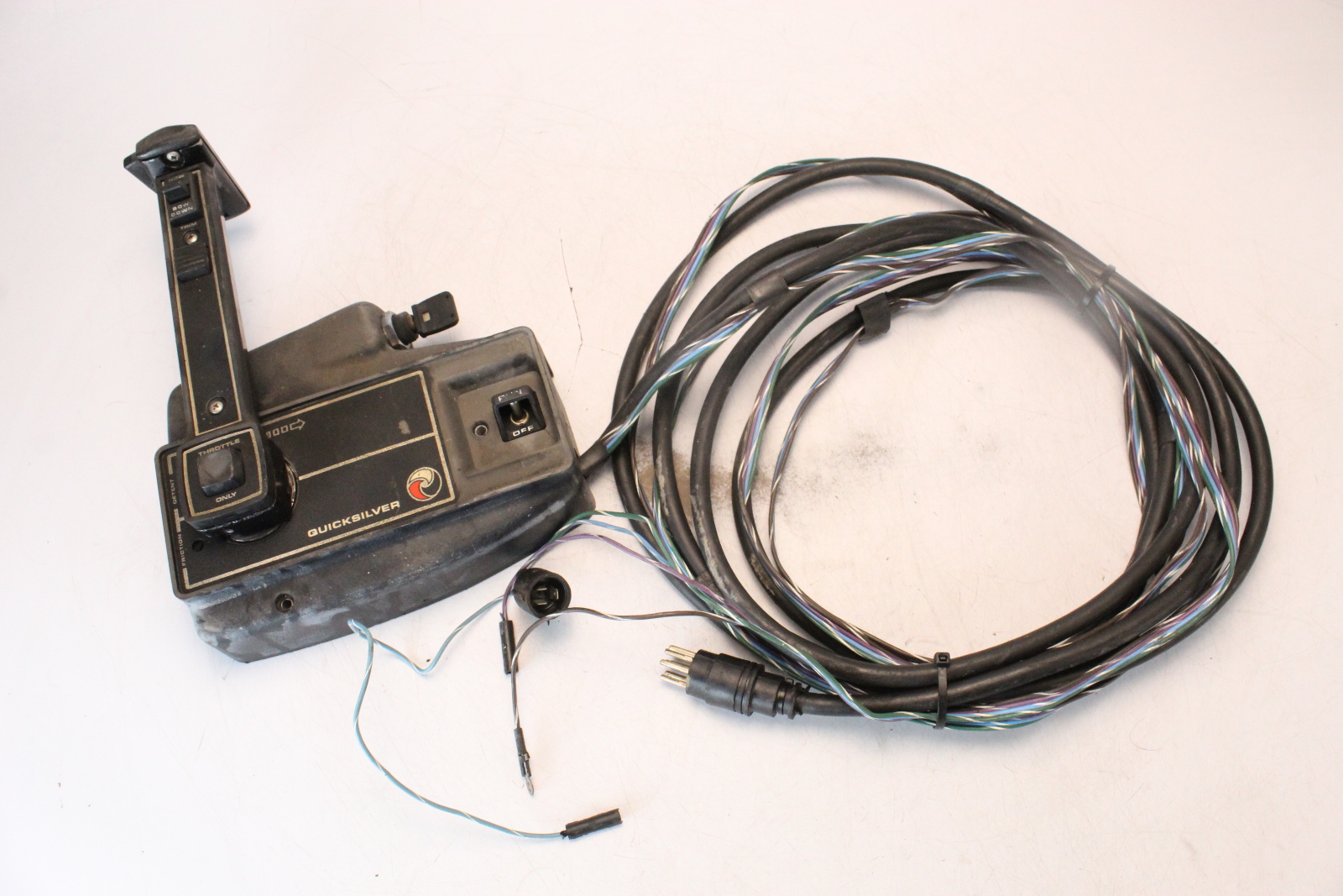 Quicksilver Mercury Side Mount Control Box W/ Harness Key & Trim Switch ...