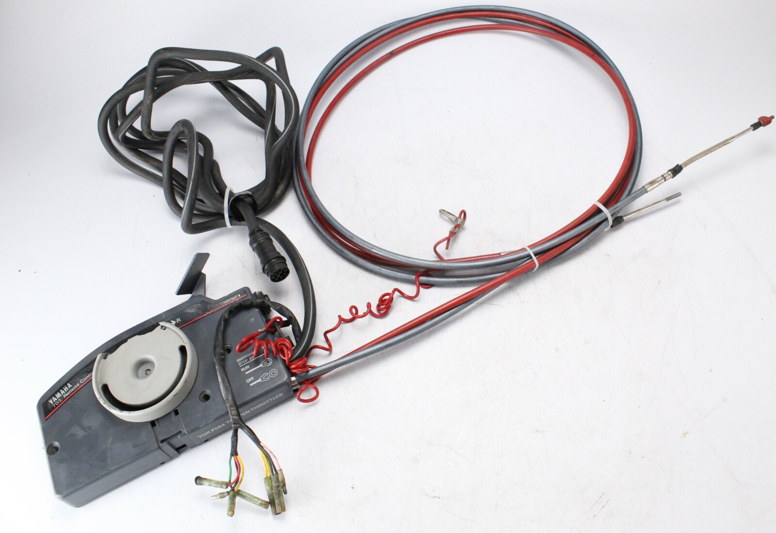 OEM Yamaha 703 Remote Control Box Pull Side Mount Box W/ Harness & 12 ...