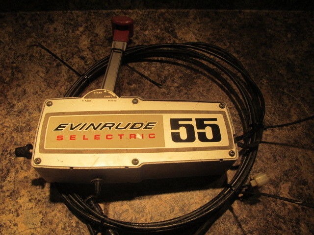 Johnson Evinrude Selectric 55 Side Mount Control Box w/ 12ft Cables ...